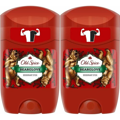 Дезодорант Old Spice Дикий аромат Bearglove, твердый, 50 мл 2 штуки в упаковке