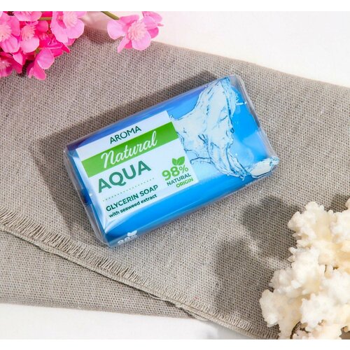 Мыло туалетное "Aroma Natural Aqua" с экстрактом водорослей, 100 гр