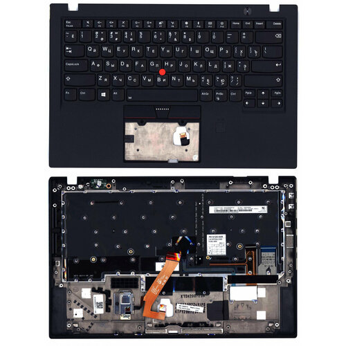 Клавиатура для Lenovo 01LX569 черная с черным топкейсом