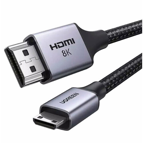 Кабель UGREEN HD163 (15515) Mini HDMI to HDMI 8K Cable -2 метра черный