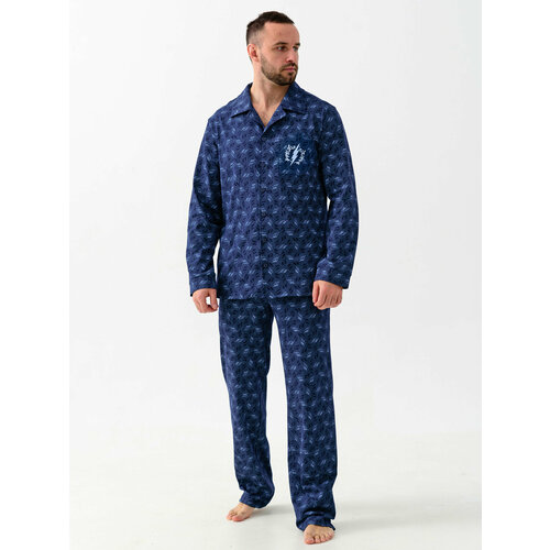 Пижама  Оптима Трикотаж, размер 50, синий