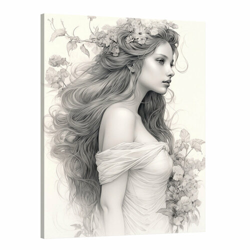 Интерьерная картина 50х70 "Принцесса в саду"