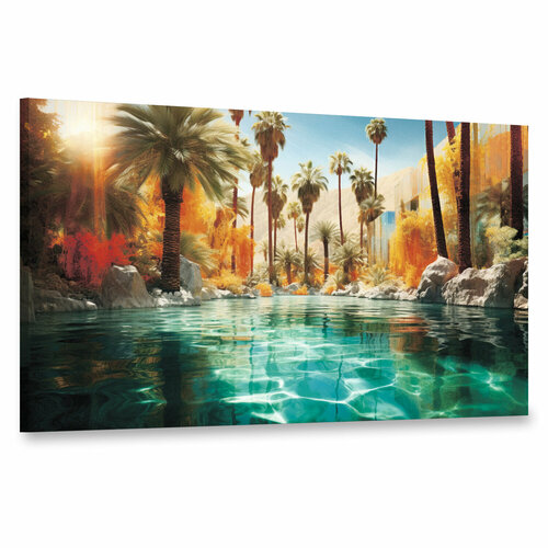 Интерьерная картина 100х60 "Оазис восточного солнца"