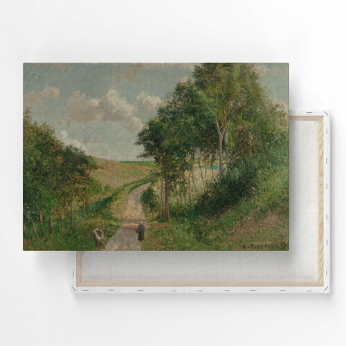 Картина на холсте, репродукция / Landscape at Berneval / Камиль Писсарро / Размер 40 x 53 см