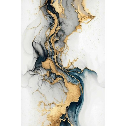 Интерьерная картина на холсте "Абстракция флюид" 60х80 см
