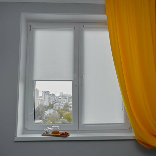 Рулонные шторы на окна SUN RAYS 80x160 см, OmegaLight, белые