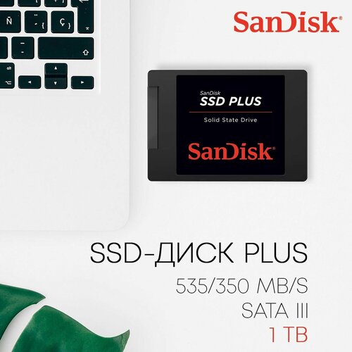 SSD-диск SanDisk SSD Plus SATA III 1TB