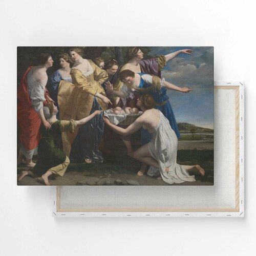 Картина на холсте, репродукция / Орацио Джентилески - The Finding of Moses / Размер 40 x 53 см