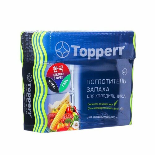 Topperr Поглотитель запаха Topperr для холодильника "Зеленый чай/уголь"