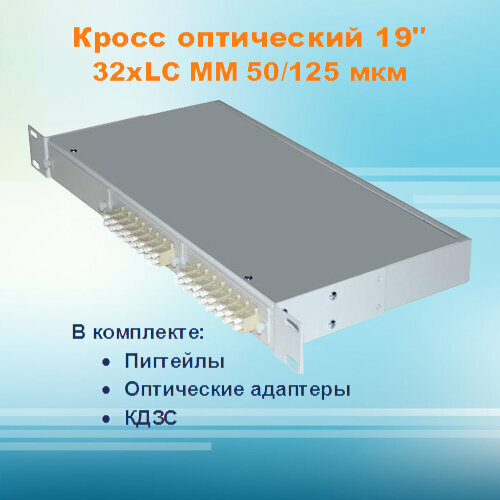 Кросс оптический стоечный СКРУ-1U19-A32/48-LC-MM50 (укомплектованный)