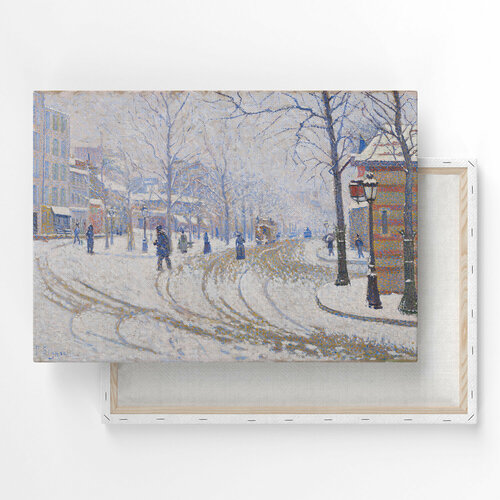 Картина на холсте, репродукция / Snow, Boulevard de Clichy, Paris / Поль Синьяк / Размер 40 x 53 см