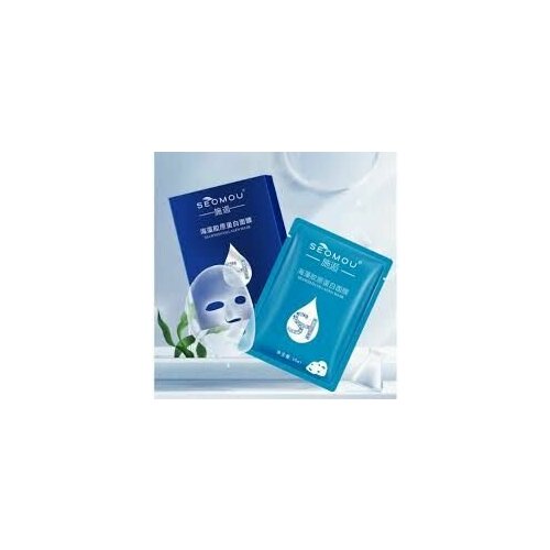 SEOMOU гидрогелевые коллагеновые маски из морских водорослей 5шт, Sea weed collagen mask