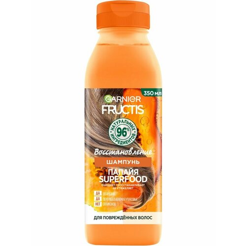 Fructis Superfood. Шампунь для волос Cуперфуд Папайя 350 мл