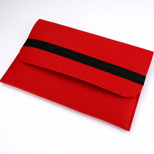 Чехол-конверт войлочный для ноутбука 13-14 дюймов, размер 36-24-2 см, красный