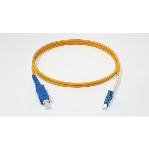 Шнур оптический (патч-корд) simplex LC/UPC - SC/UPC 9/125 25m 3,0mm G.652 LSZH Yellow