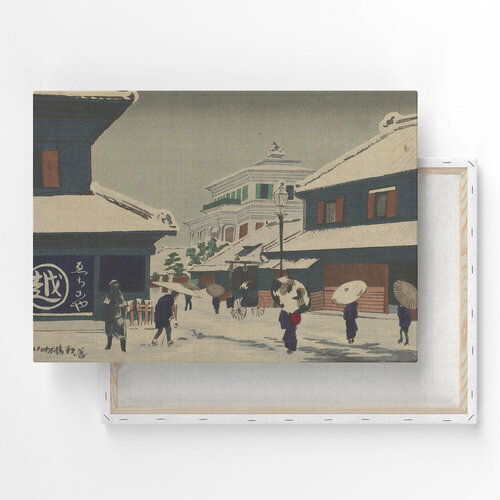 Картина на холсте, репродукция / Кобаяси Киётика - Snow at Surugacho / Размер 30 x 40 см
