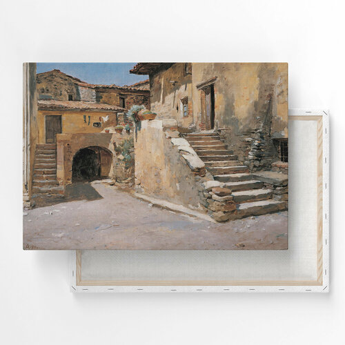 Картина на холсте, репродукция / Фрэнк Дювенек - Italian Courtyard / Размер 60 x 80 см