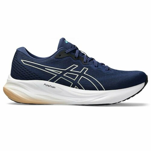 Кроссовки ASICS, размер US 8; 25 см; UK 6; EUR 39,5, серебряный, синий