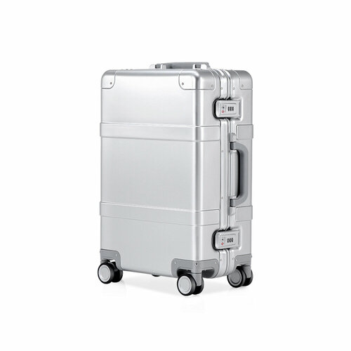 Чемодан-самокат NINETYGO Metal Luggage, 58 л, размер 24", серебряный
