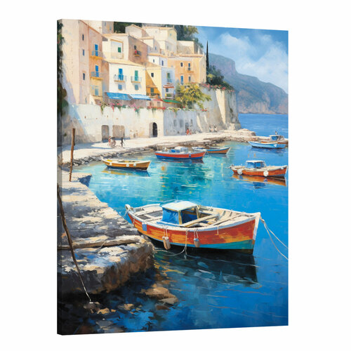Интерьерная картина 50х70 "Итальянские пристани"
