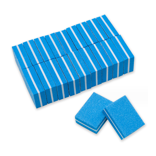 Мини-бафики, высокоэластичные бафы для полировки ногтей, цвет синий