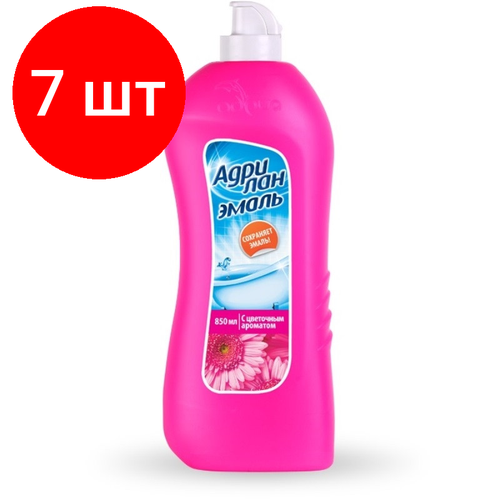 Комплект 7 штук, Средство для сантехники адрилан гель с цветочным ароматом эмалир ванн 850мл