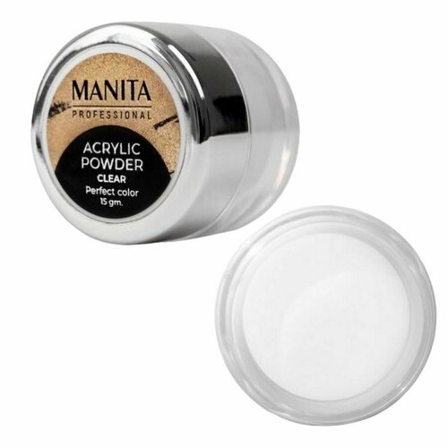 Manita Professional Акриловая пудра мелкодисперсная «Clear», 15 г, 2 штуки
