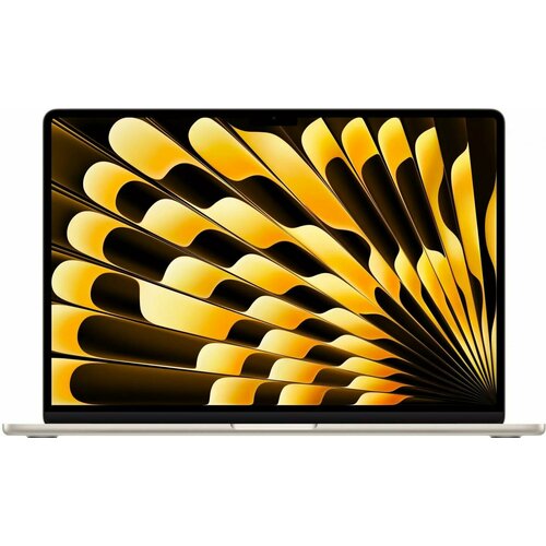 Ноутбук Apple MacBook Air 15 2024 (2880x1864, Apple M3, RAM 8 ГБ, SSD 256 ГБ, Apple graphics 10-core, macOS) MRYR3, starlight