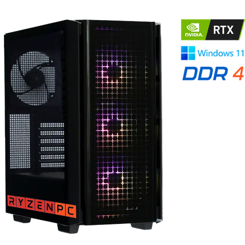 Настольный компьютер RyzenPC GAME 83504933 (AMD Ryzen 7 5700X 3.4 ГГц, AMD B550, 64 DDR4, SSD: 2000 Гб, HDD: 2000 Гб, NVIDIA GeForce RTX 3050 8 Гб, WI-FI, Без привода, 650 Вт, Deepcool CG540, Windows 11 Pro)