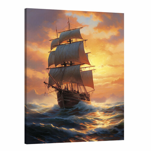 Интерьерная картина 50х70 "Корабль"