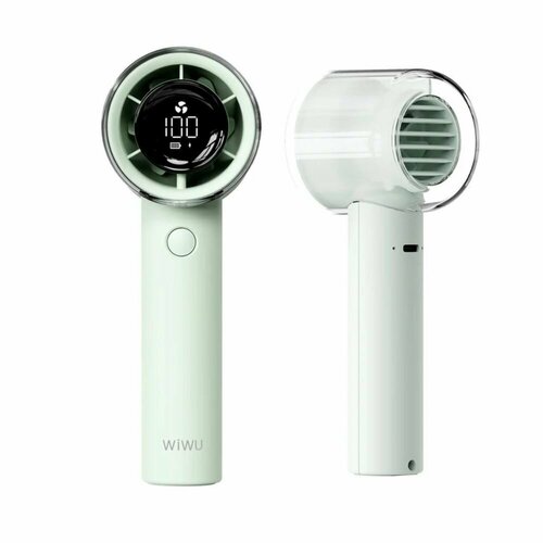 Портативный мини-вентилятор WiWU Hurricane High Speed Handheld Fan, 3000 mAh, 5W, Зеленый