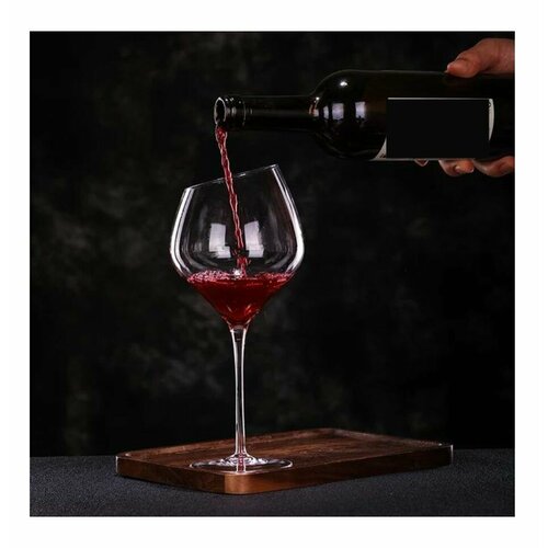 Набор бокалов для вина 570 мл, из выдувного стекла на тонкой ножке со скошенным краем, 6 шт.