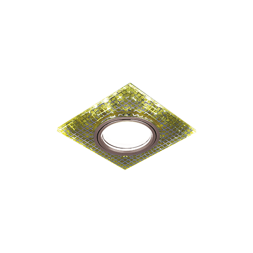 Gauss Светильник Backlight Gu5.3 LED 2700K 1/40 квадрат, золото/кристалл/золото BL077 (50 шт.)
