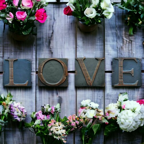 Модульное панно, декор на стену Love Любовь, картина для дома, офиса, кафе