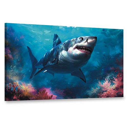 Интерьерная картина 100х60 "Сила акулы"