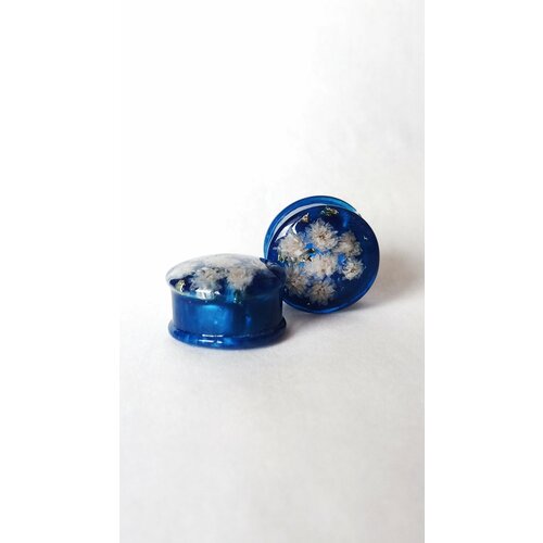 Серьги XEENNIX Тоннели Плаги, размер/диаметр 25 мм, синий