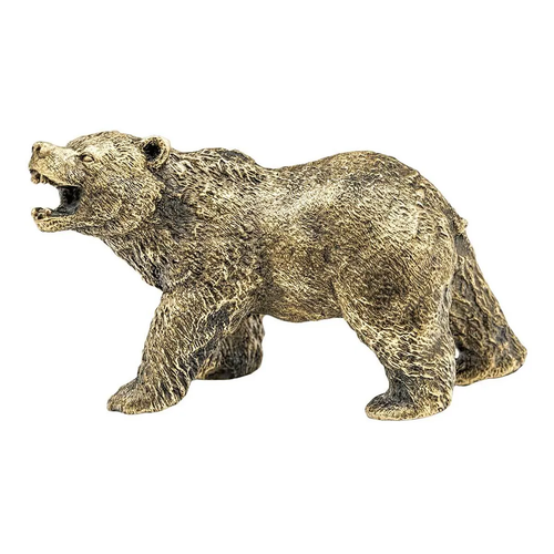 Фигурка из бронзы ручной работы "Медведь суровый"