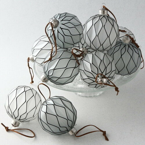 Koopman Набор стеклянных шаров Refined Geometry 8 см, 12 шт *