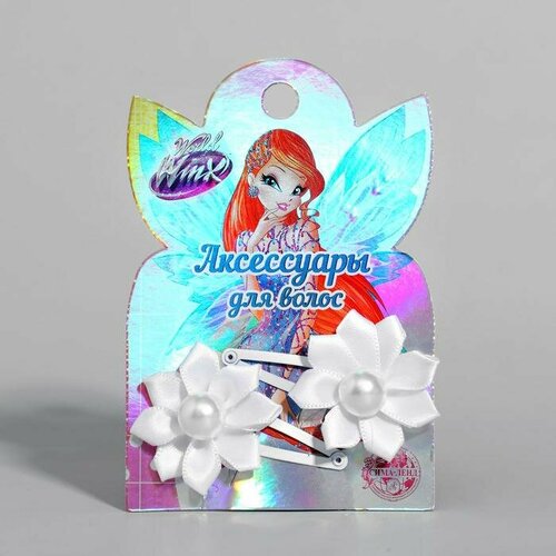 Набор зажимов с цветком, 6 х 7,2 см, 2 шт "Феи", WINX