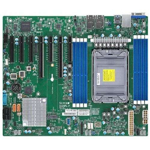 Supermicro Материнская плата Supermicro MBD-X12SPL-F-B {3rd Gen Intel®Xeon®Scalable processors, Single Socket LGA-4189(Socket P+)supported, CPU TDP supports Up to 270W TDP, Intel® C621A, Up to 2TB 3DS ECC RDIMM, DDR4-3200MHz Up 2TB}
