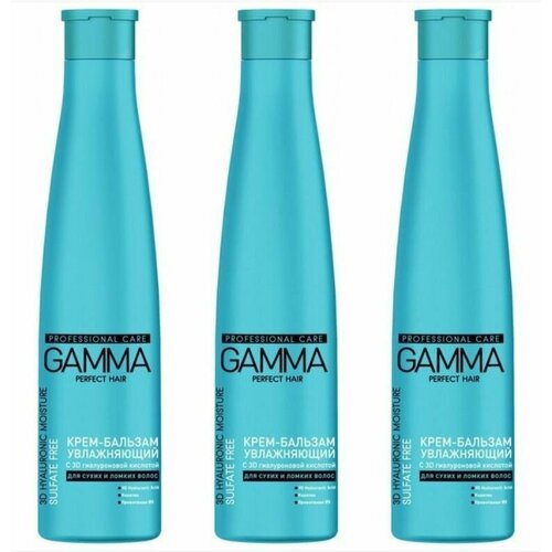 Свобода Шампунь Gamma Perfect Hair, бессульфатный, с 3D гиалуроновой кислотой, 350 мл, 3 шт