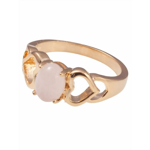 Кольцо помолвочное Lotus Jewelry, кварц, размер 17, розовый