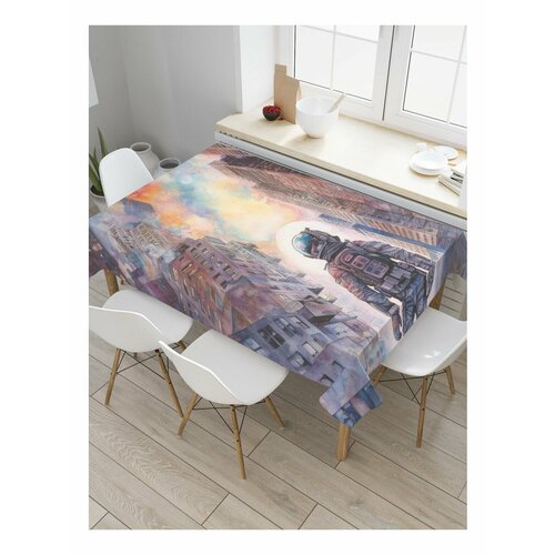 Прямоугольная тканевая скатерть на стол JoyArty с рисунком "Новая вселенная" 120 на 145 см, серия Мужские праздники