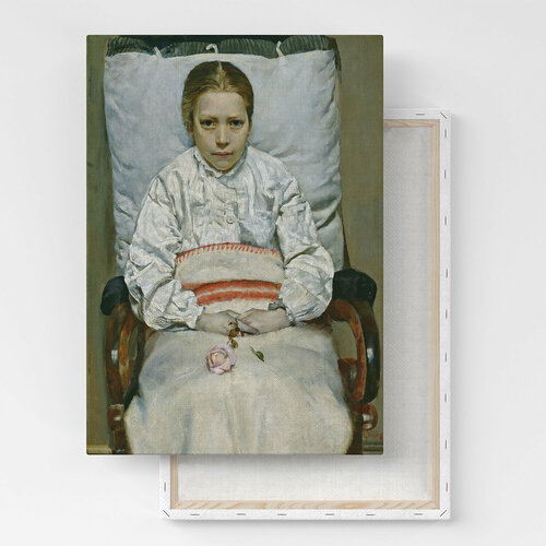 Картина на холсте, репродукция / Кристиан Крог - Sick Girl / Размер 30 x 40 см