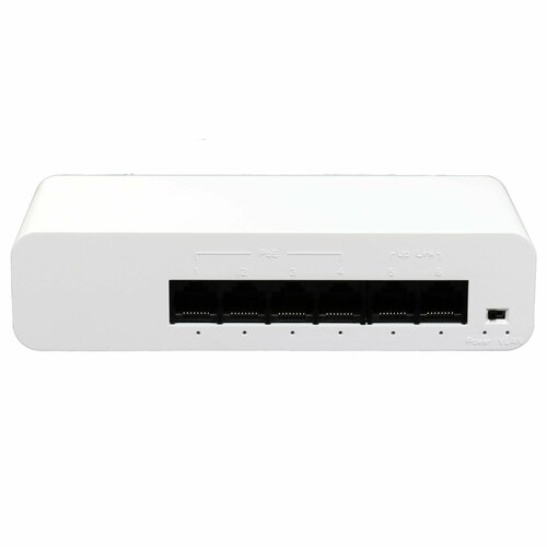 Коммутатор SWP1004L, 6 портов: 4 PoE 10/100Мбит/с + 2 UpLink 10/100Мбит/с, 55Вт