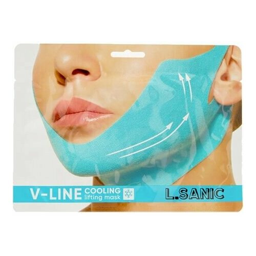 Маска-бандаж для коррекции овала лица с охлаждающим эффектом L.SANIC V-line Cooling Lifting Face Mask