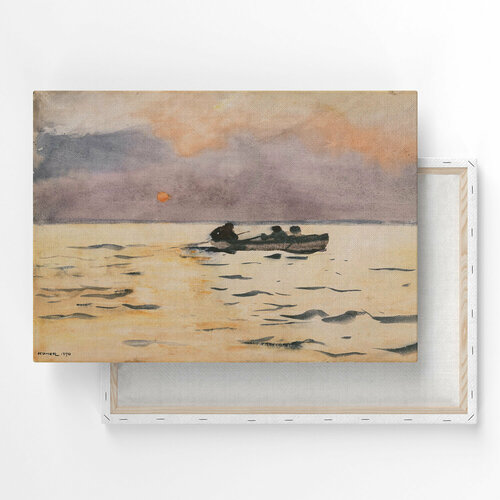 Картина на холсте, репродукция / Уинслоу Хомер - Rowing Home / Размер 40 x 53 см