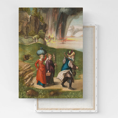 Картина на холсте, репродукция / Альбрехт Дюрер - Lot and His Daughters / Размер 60 x 80 см