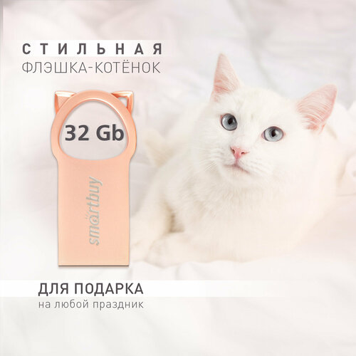 Флеш-накопитель USB 2.0 Smartbuy 32GB MC5 Kitty (SB032GBMC5), розовый