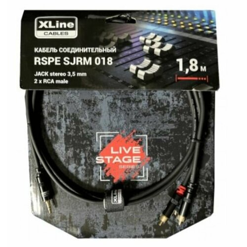 Xline Cables RSPE SJRM018 Кабель специальный JACK stereo 3.5mm - 2 x RCA male, длина 1,8 м